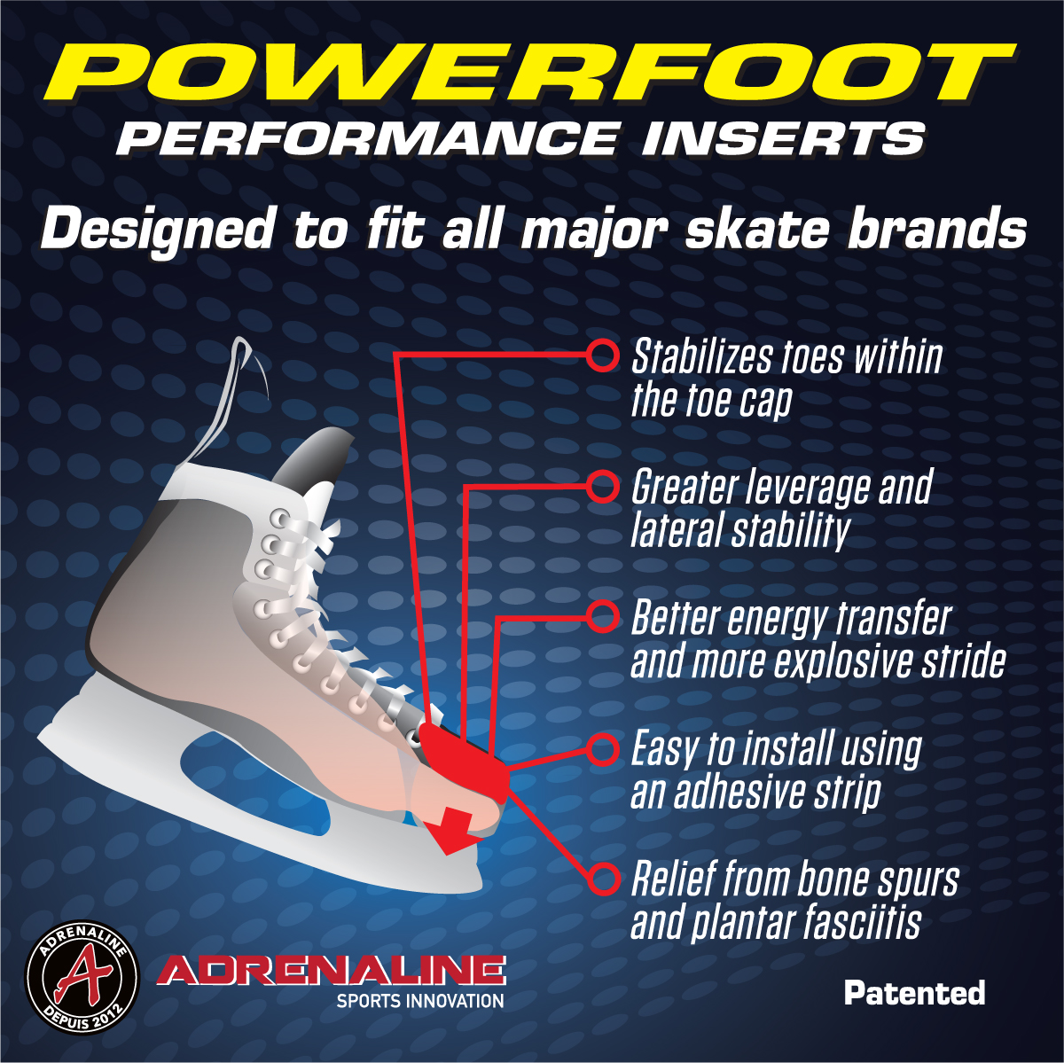 ADRENALINE Powerfoot Performance Insert – Jr