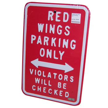 Steel Parking Sign - Detroit Red Wings