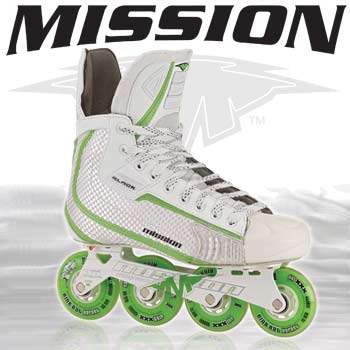 Mission Boss Black Roller Hockey Skates- Senior