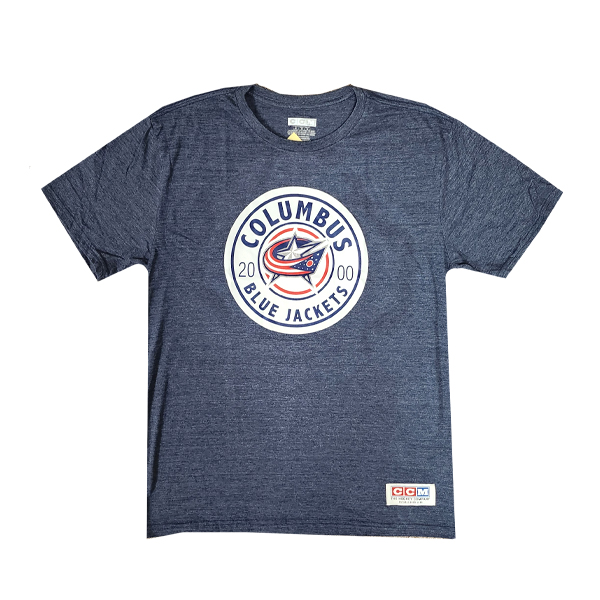 CCM NHL Blue Jackets Circle Logo Tee- Sr