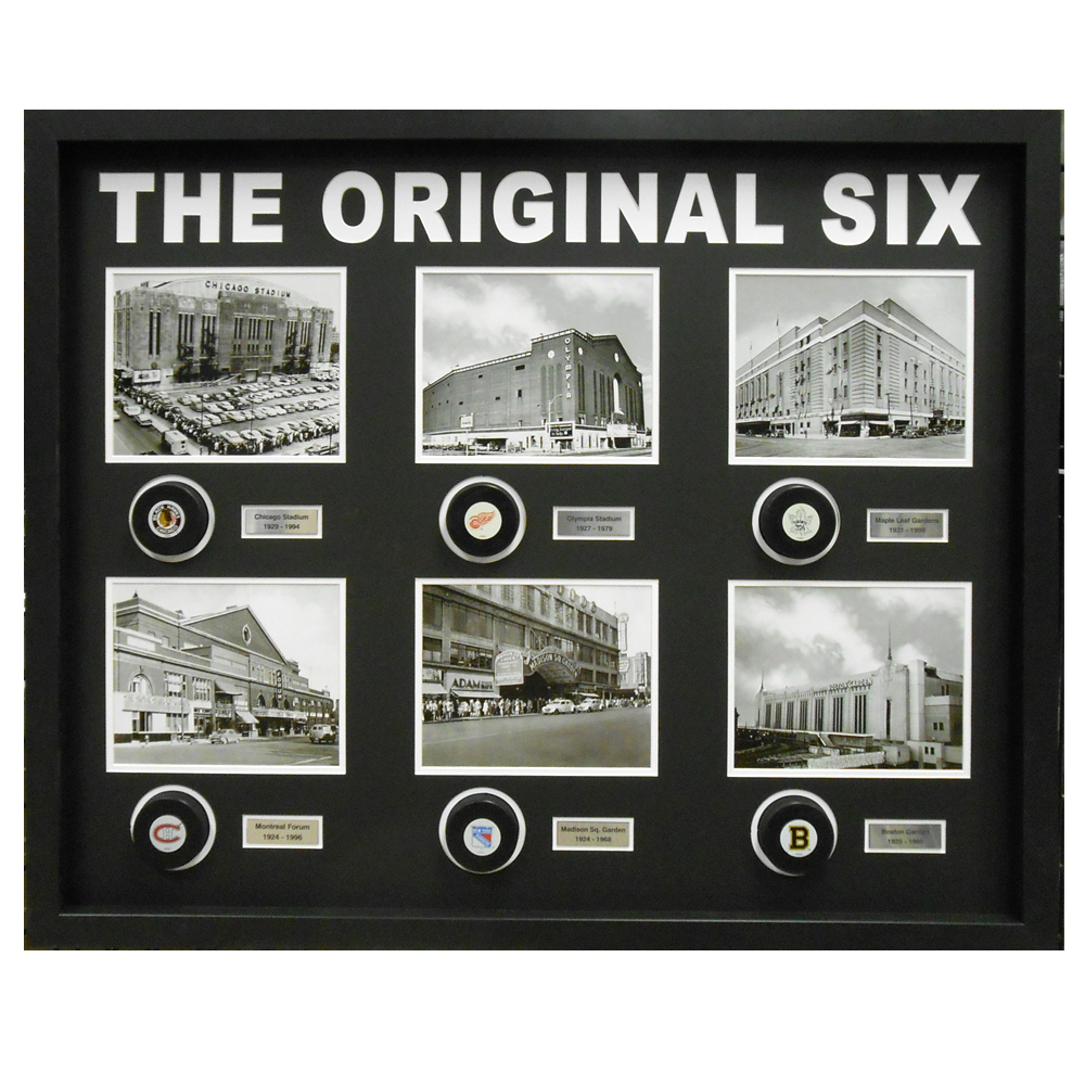 Original Six Photos w/ Pucks Original Six Photos w/ Pucks